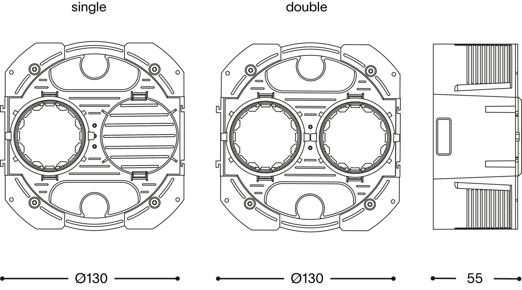 easyfit plaster box | rond by prado
